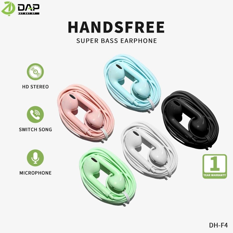 Jual DAP Headset Bass Earphone Headphone Handsfree HD Stereo Compatible ...