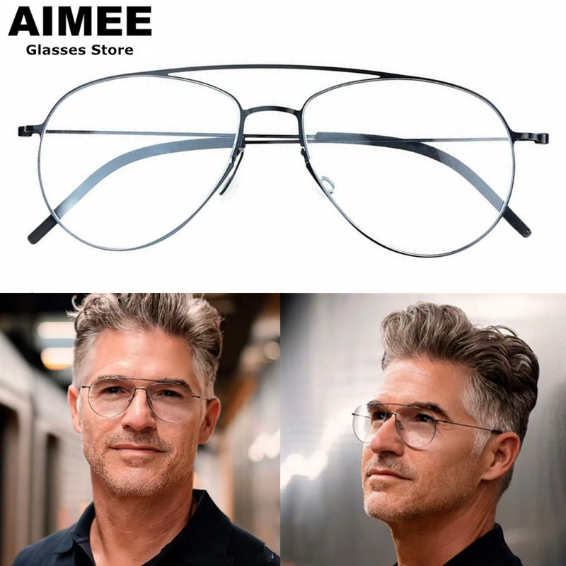 Jual High Quality Titanium Screwless Glasses Frame 5507 Denmark Brand ...