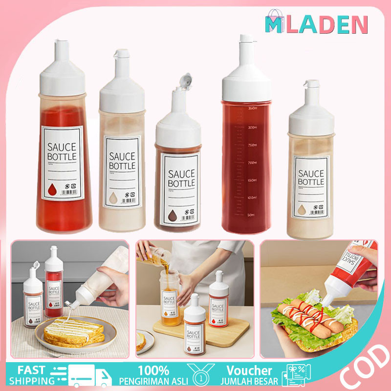 Jual MLADEN Botol Stoples Saus Salad Botol Saos Pencet Tumpah Food ...