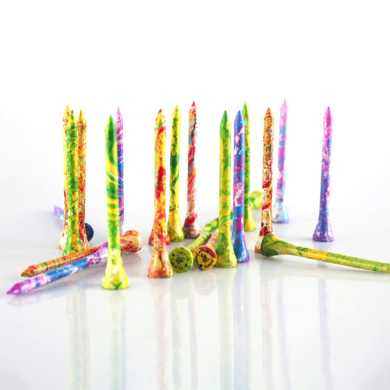 Jual Golf TEE Wood Fluid Painting Colored Tees 70MM (30 PCS) EST-TT02 # ...