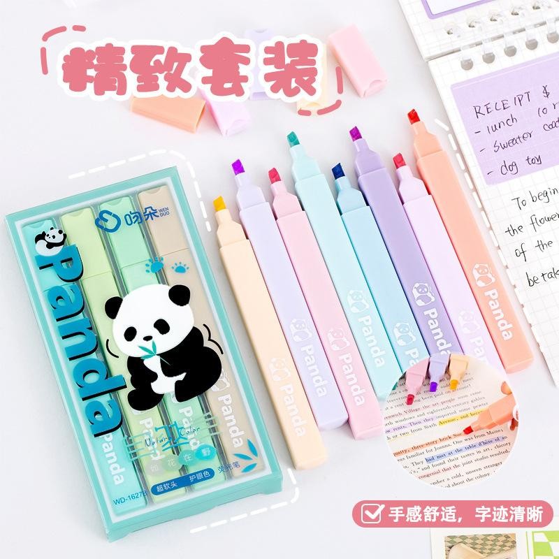 Jual Highlighter Pen Set PANDA Edition Warna Pastel Isi 4 Pcs/ Pack ...