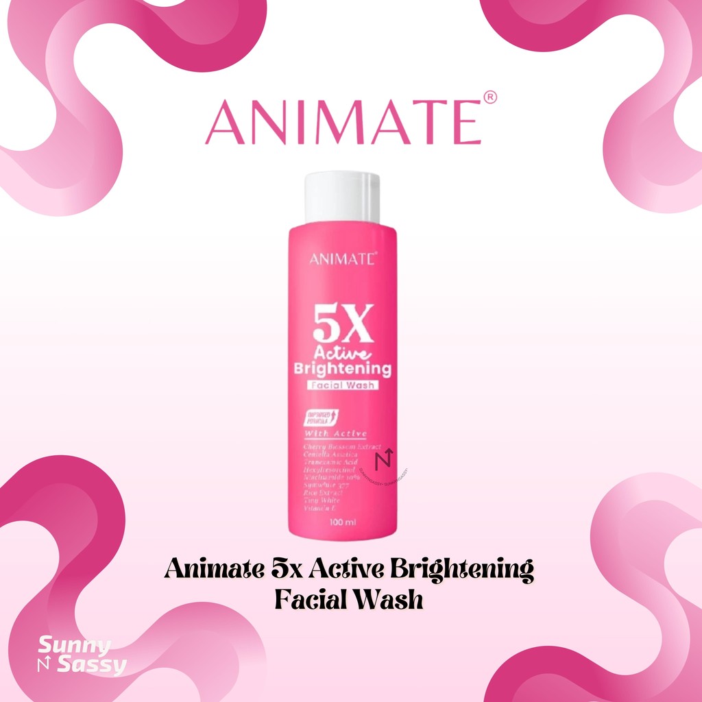 Jual Animate 5x Active Brightening Facial Wash 100 ml | Shopee Indonesia