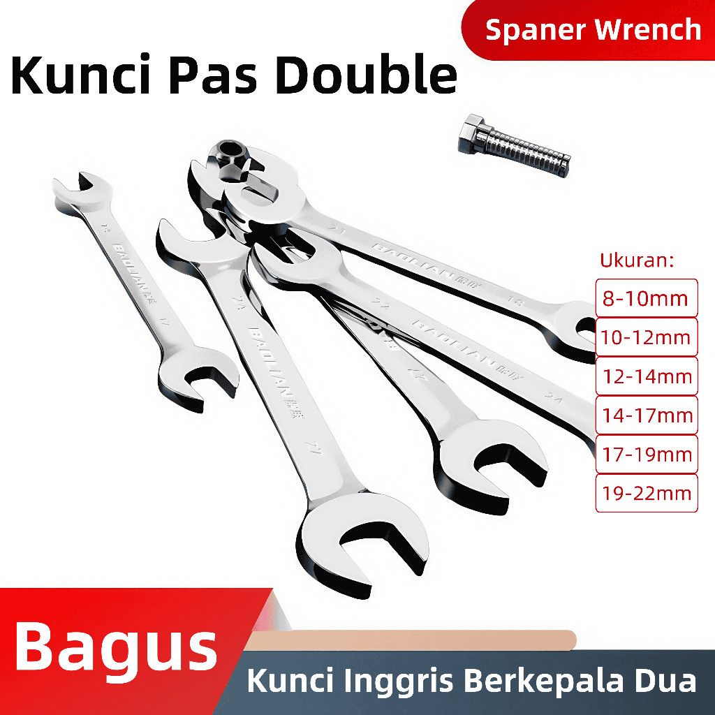 Jual Kunci pas double 8-10mm/10-12mm/12-14mm/14-17mm/17-19mm/19-22mm ...