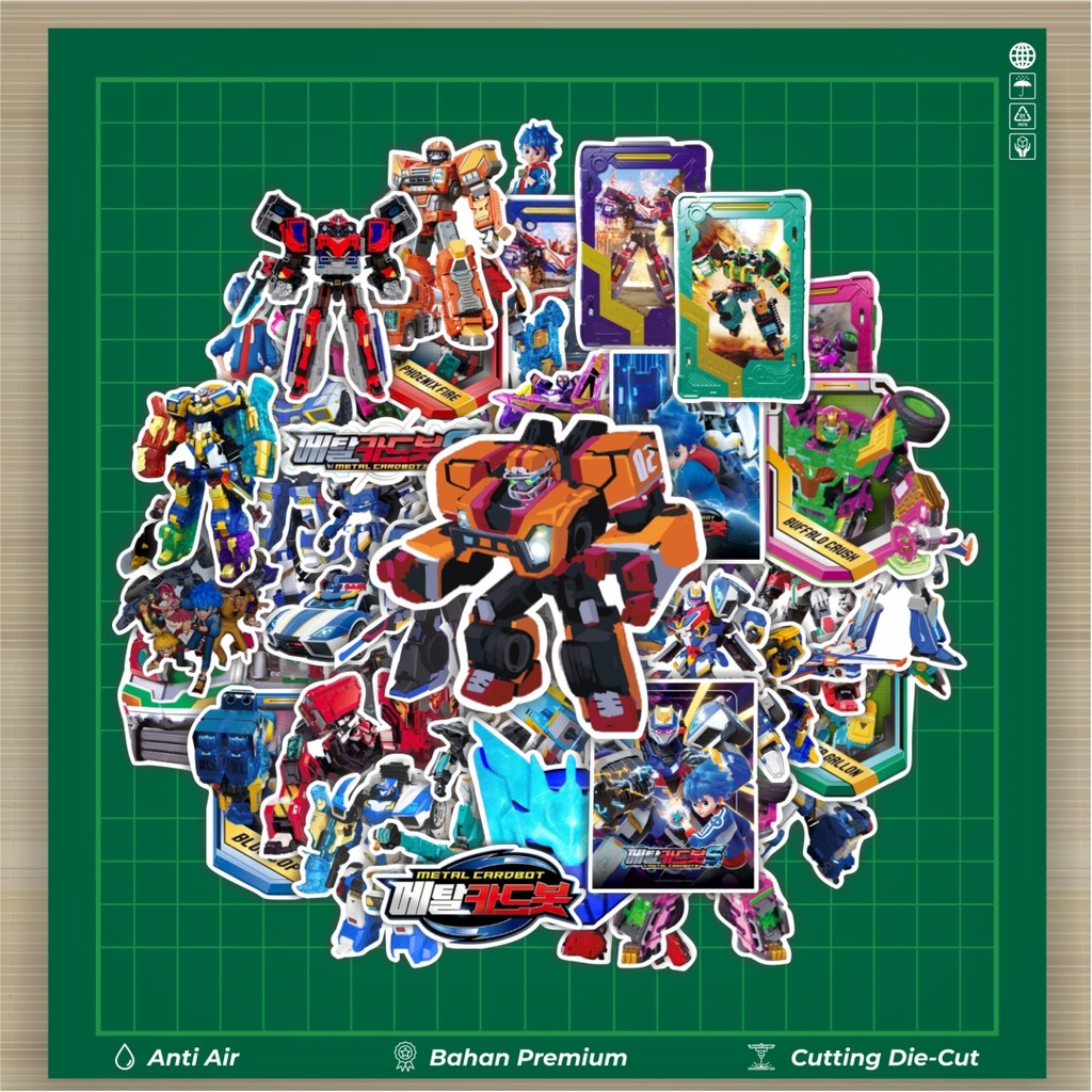 Jual HOT 50 PCS STIKER Stiker Metal Cardbot Cartoon Stiker Fashion Cars ...