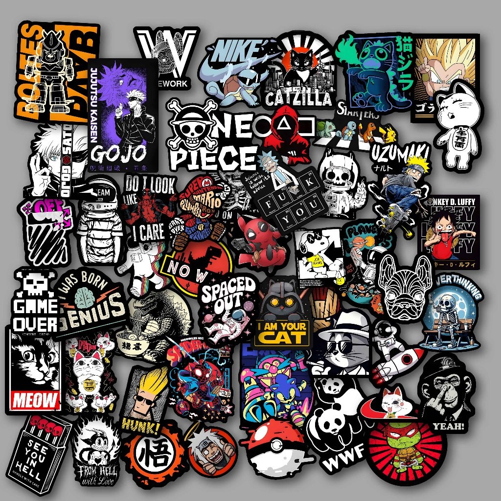 Jual STIKER ISI 50 PCS PER PACK STICKER ST039 GOJO HELL WWF ONE PIECE LIFEWORK | Shopee Indonesia