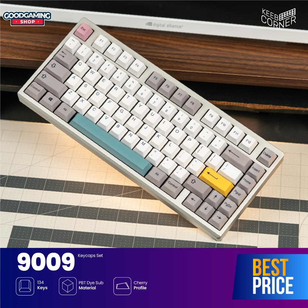 Jual KeebCorner 9009 Keycaps PBT Dye Sub Cherry Profile 134 Keys Set ...