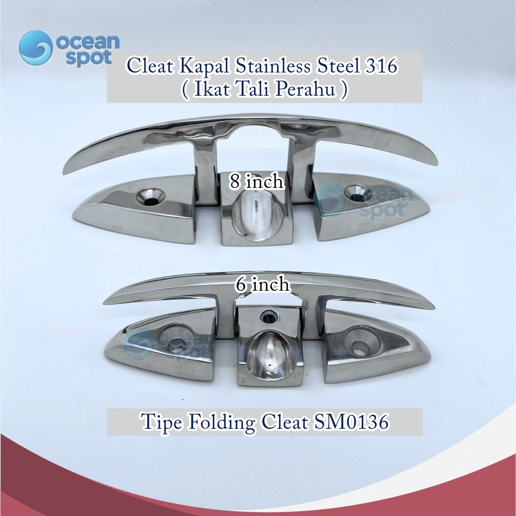 Jual Cleat Kapal Stainless Steel 316 (Ikat Tali Perahu) Tipe FOLDING ...
