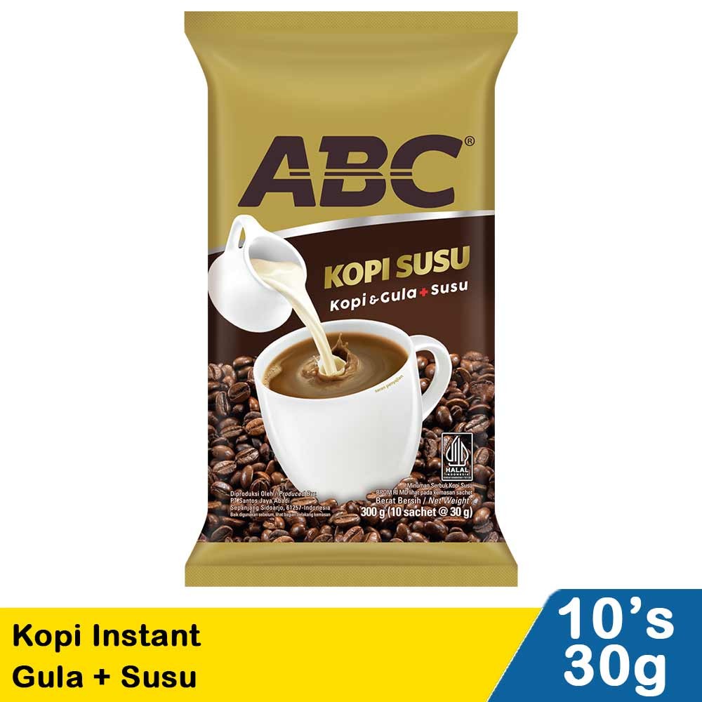 Jual ABC KOPI INSTANT KOPI&GULA+SUSU 10x30g | Shopee Indonesia