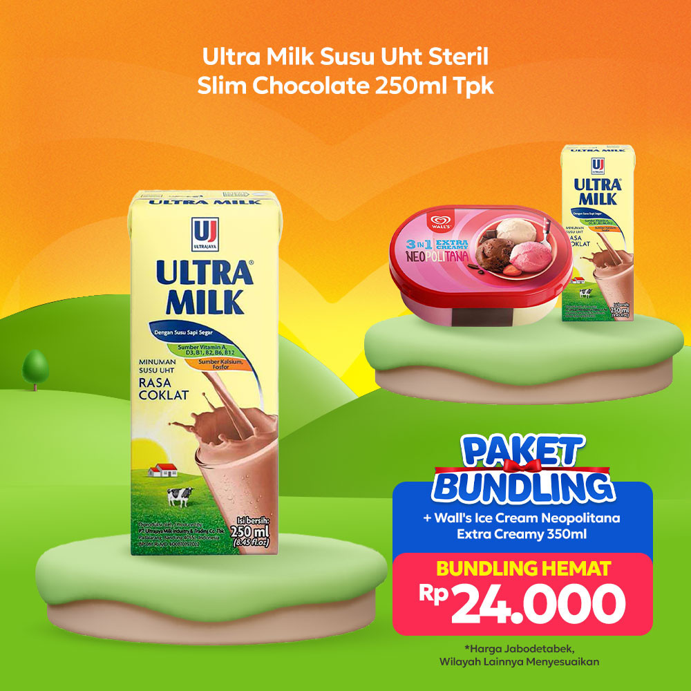 Jual ULTRA SUSU UHT STERIL SLIM CHOCOLATE 250mL | Shopee Indonesia