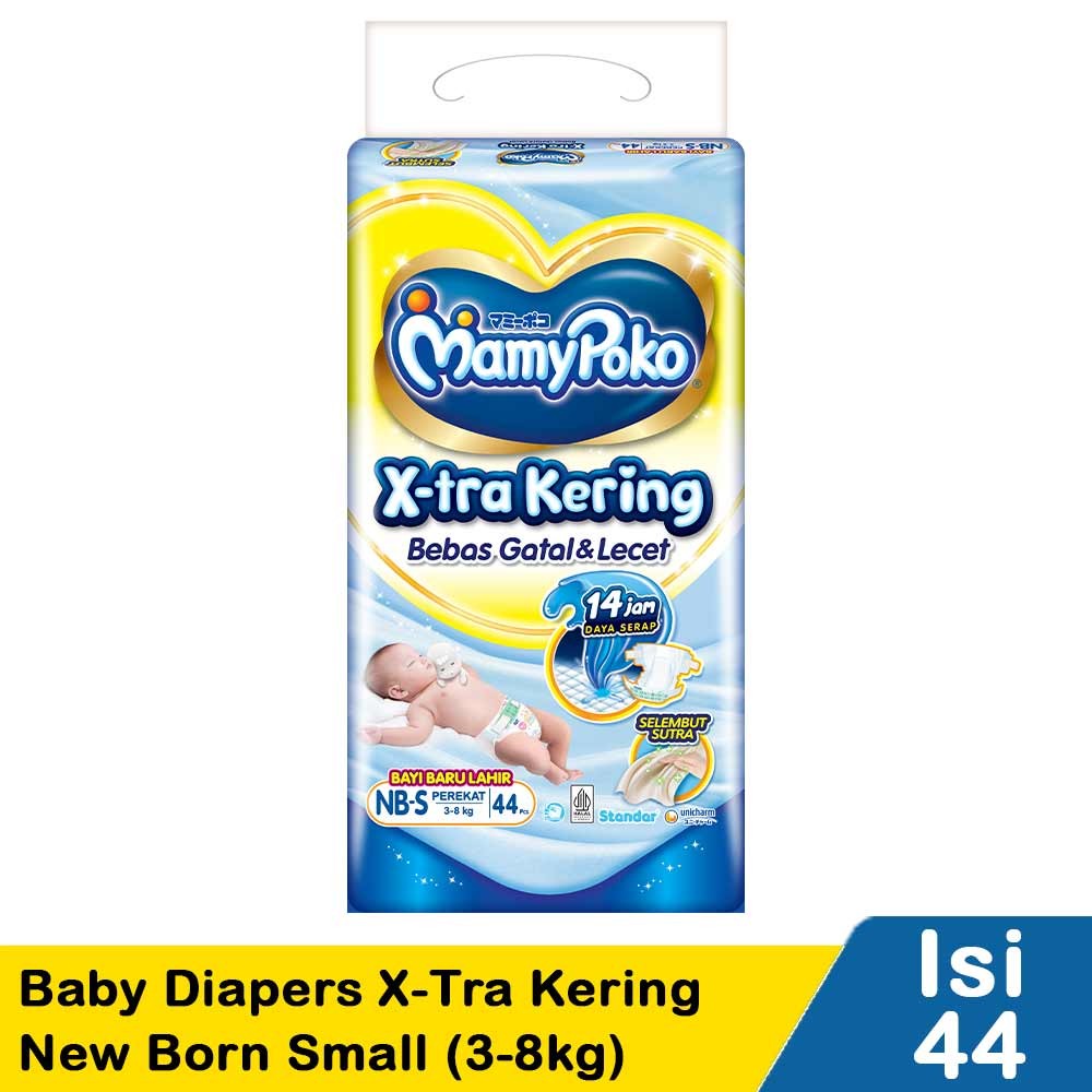 Jual MAMY POKO BABY DIAPERS X-TRA KERING 44'S NEW BORN | Shopee Indonesia