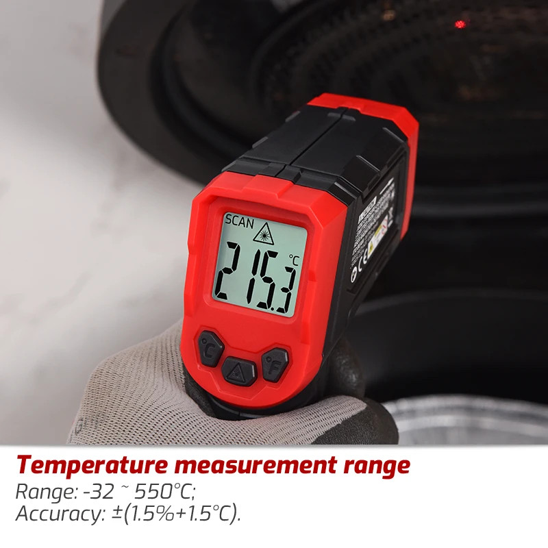 Jual TA600+ Series Digital Infrared Thermometer Handheld Non Contact IR Laser Heat Temperature ...
