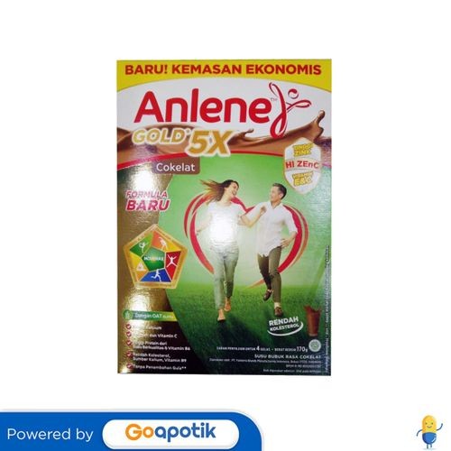 Jual Anlene Gold 5x Rasa Cokelat 170 Gram Box | Shopee Indonesia