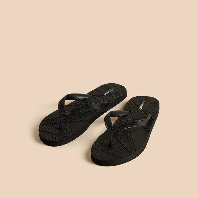 Jual Max Fashions Sepatu Pria Textured Slippers - Black Dark | Shopee ...