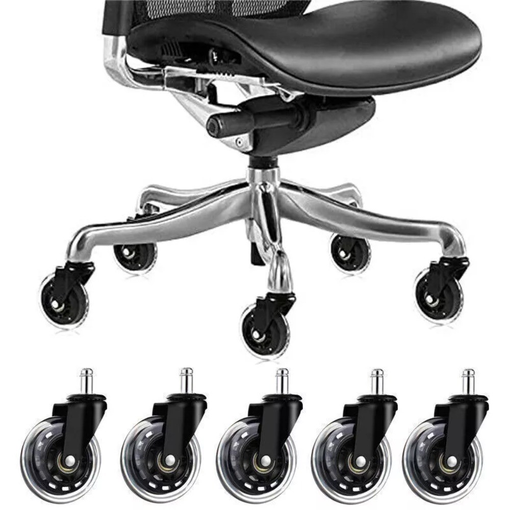 Jual New 3 inch Office Chair Caster Wheel Swivel Mute Rubber Caster ...