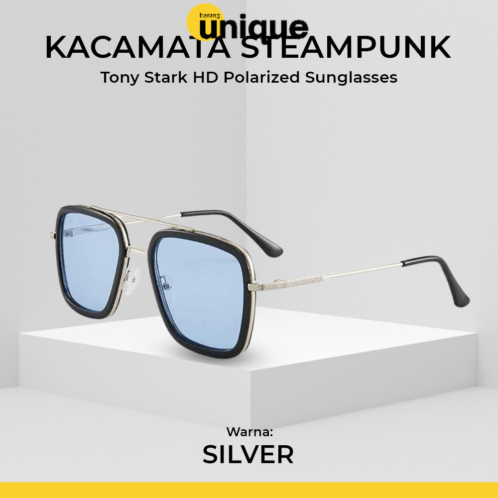 Jual RBVTURAS Kacamata Tony Stark Steampunk HD Sunglasses Metal Frame ...