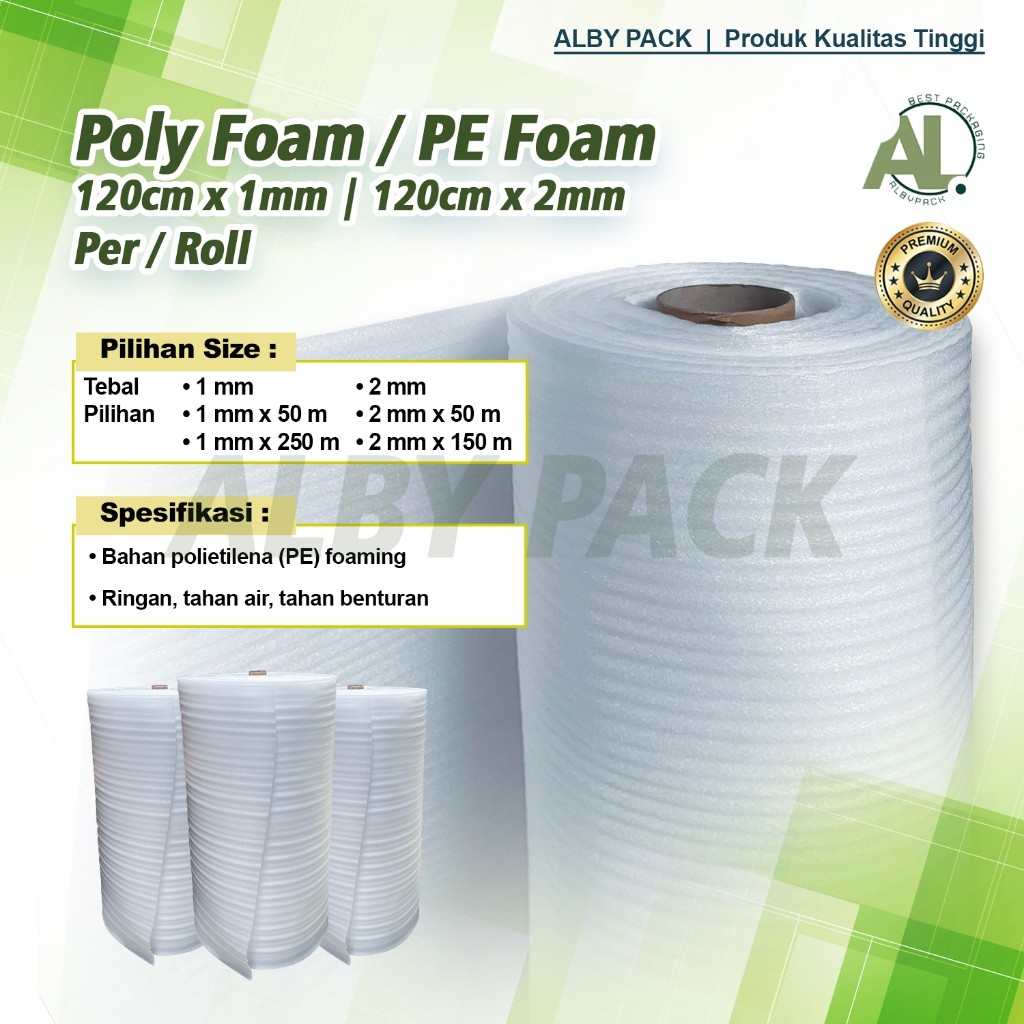 Jual TERLARISPE Foam Busa Sheet 1MM 2MM 50 Meter Busa / Busa Polyfoam ...