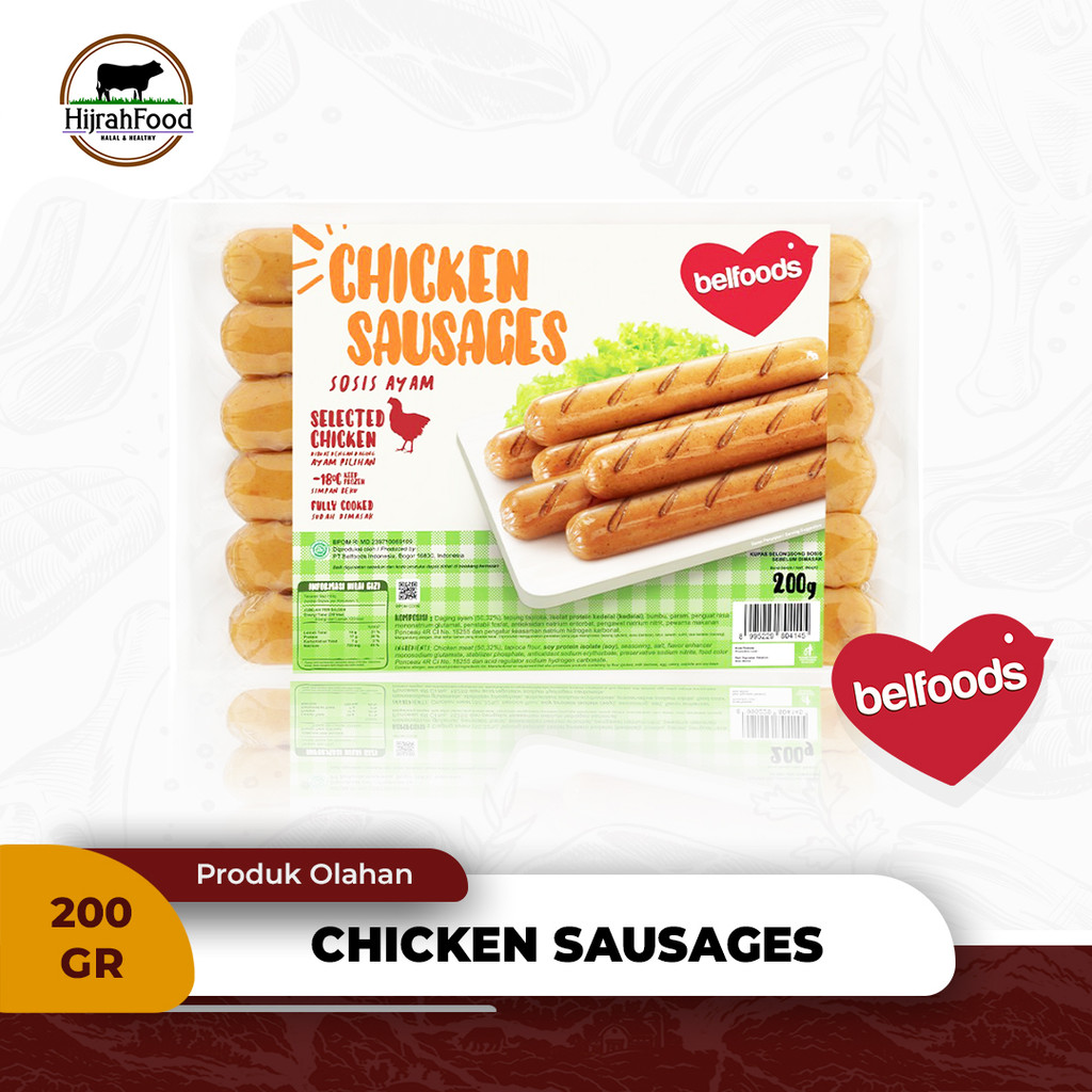 Jual Belfoods Chicken Sausage | Sosis Ayam Original | 200 gr | Shopee ...