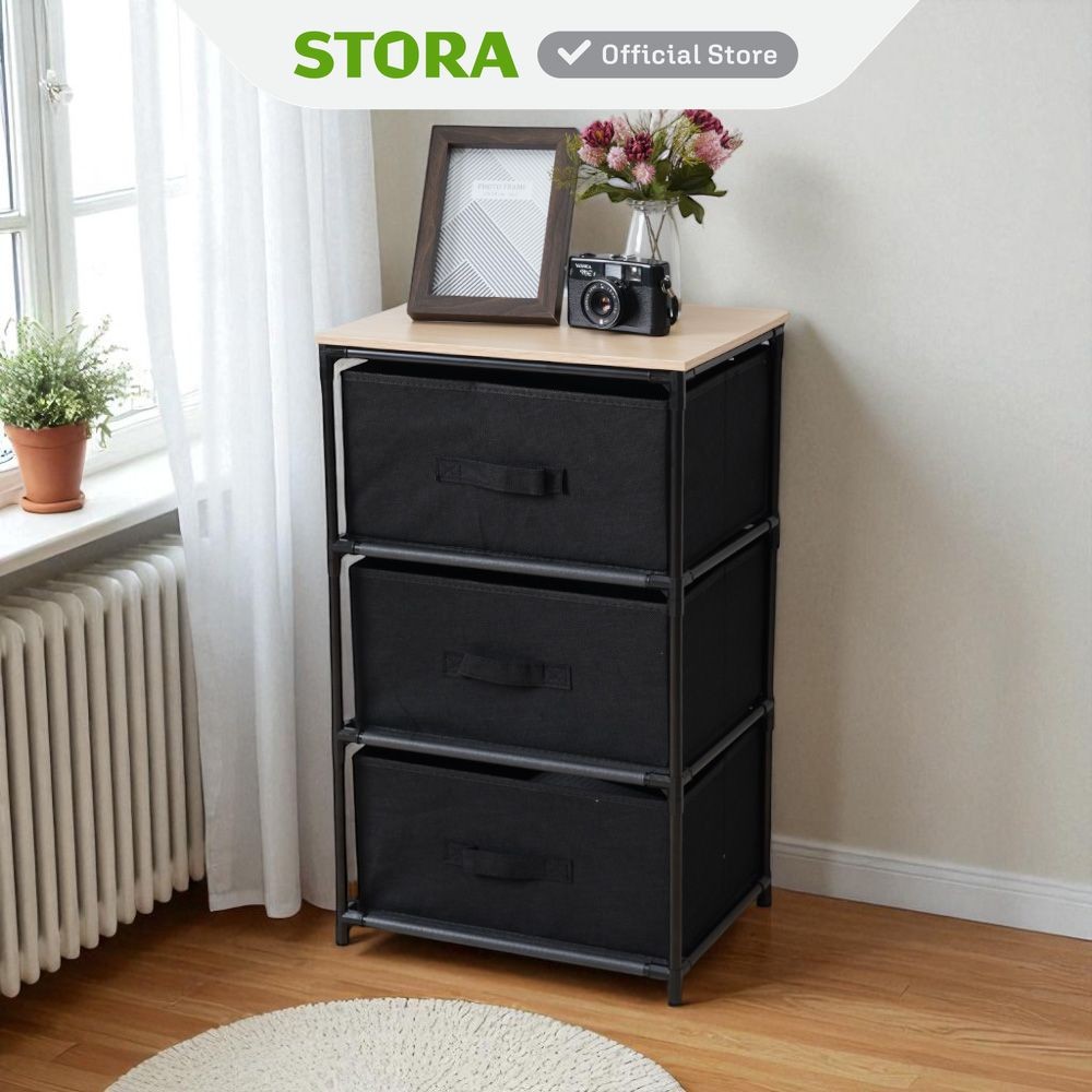 Jual Stora Laci Penyimpanan 3 Tingkat - Hitam Storage Drawer Organizer ...