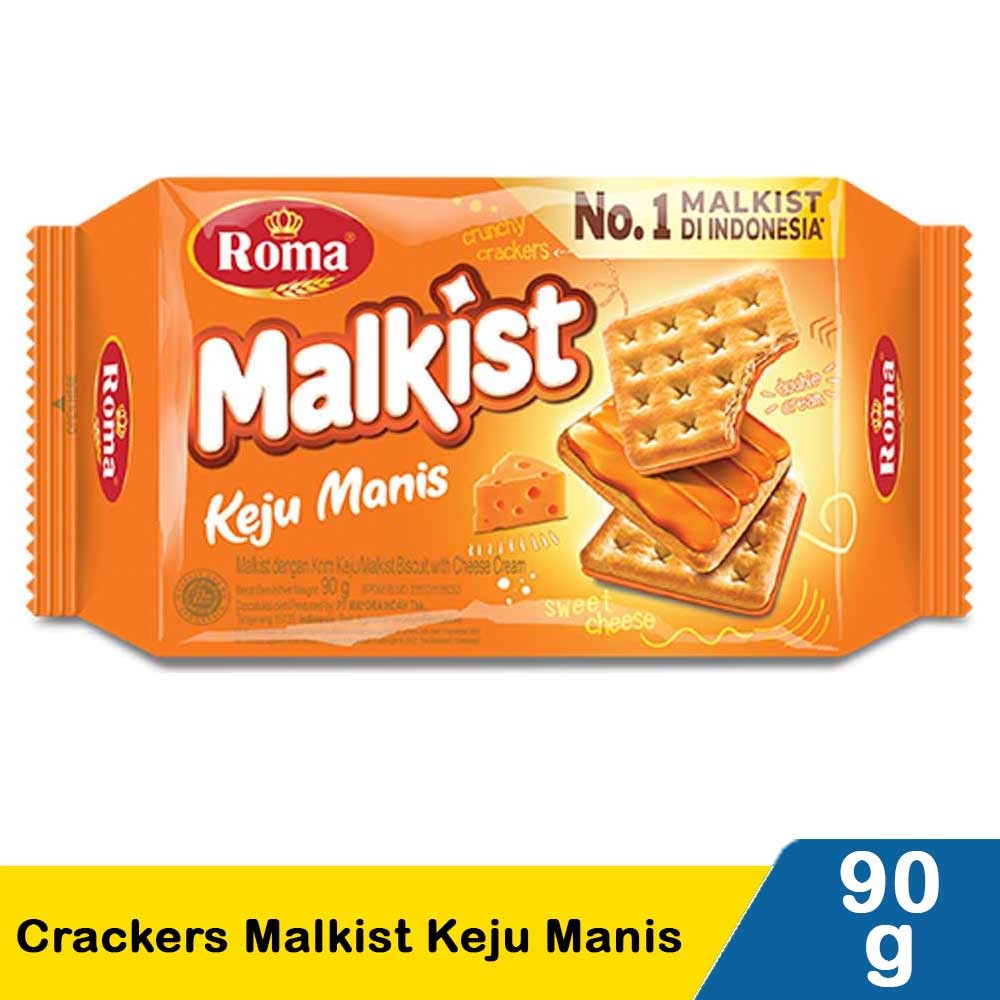 Jual ROMA CRACKERS MALKIST KEJU MANIS 90g | Shopee Indonesia