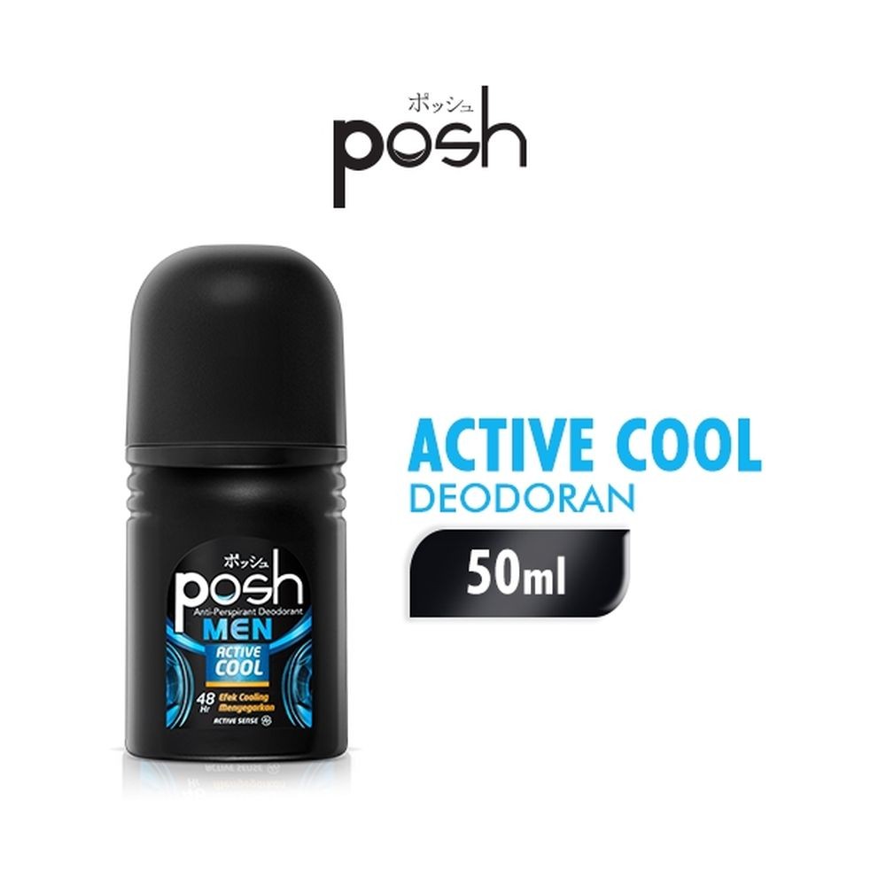 Jual POSH MEN DEO ROLL ON ACTIVE COOL 50mL | Shopee Indonesia