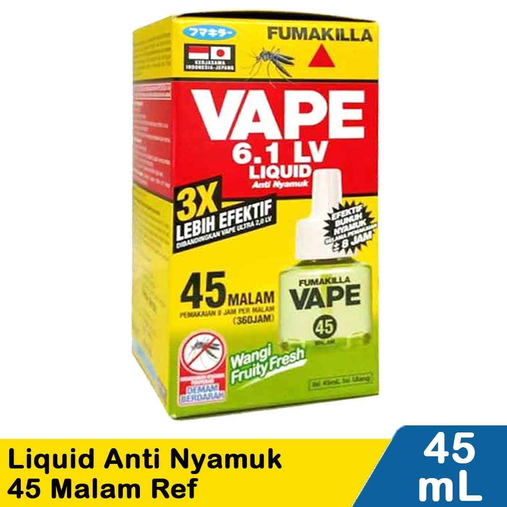 Jual VAPE LIQUID ANTI NYAMUK 45MALAM REF FRUITY FRESH 45mL | Shopee ...