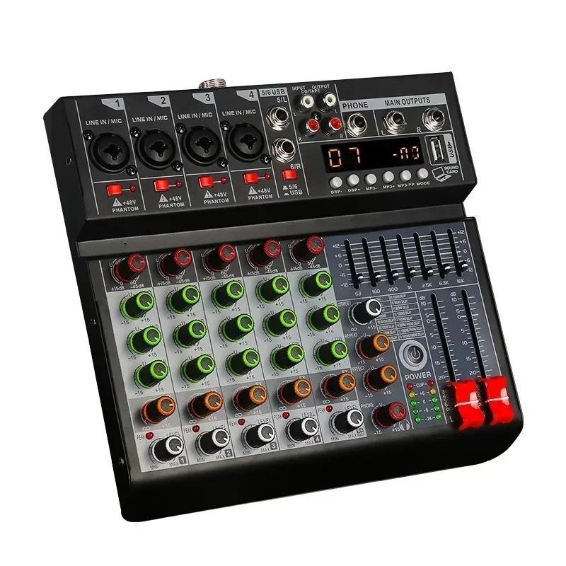 Jual 6 Channel Studio Audio Mixer USB 2 Channel Stereo Input DJ Sound ...