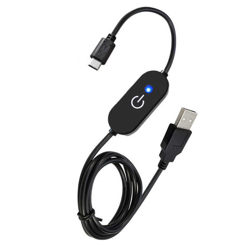 Jual Usb To Type C Switch Control Cable Line Blue Indicator Light Test ...