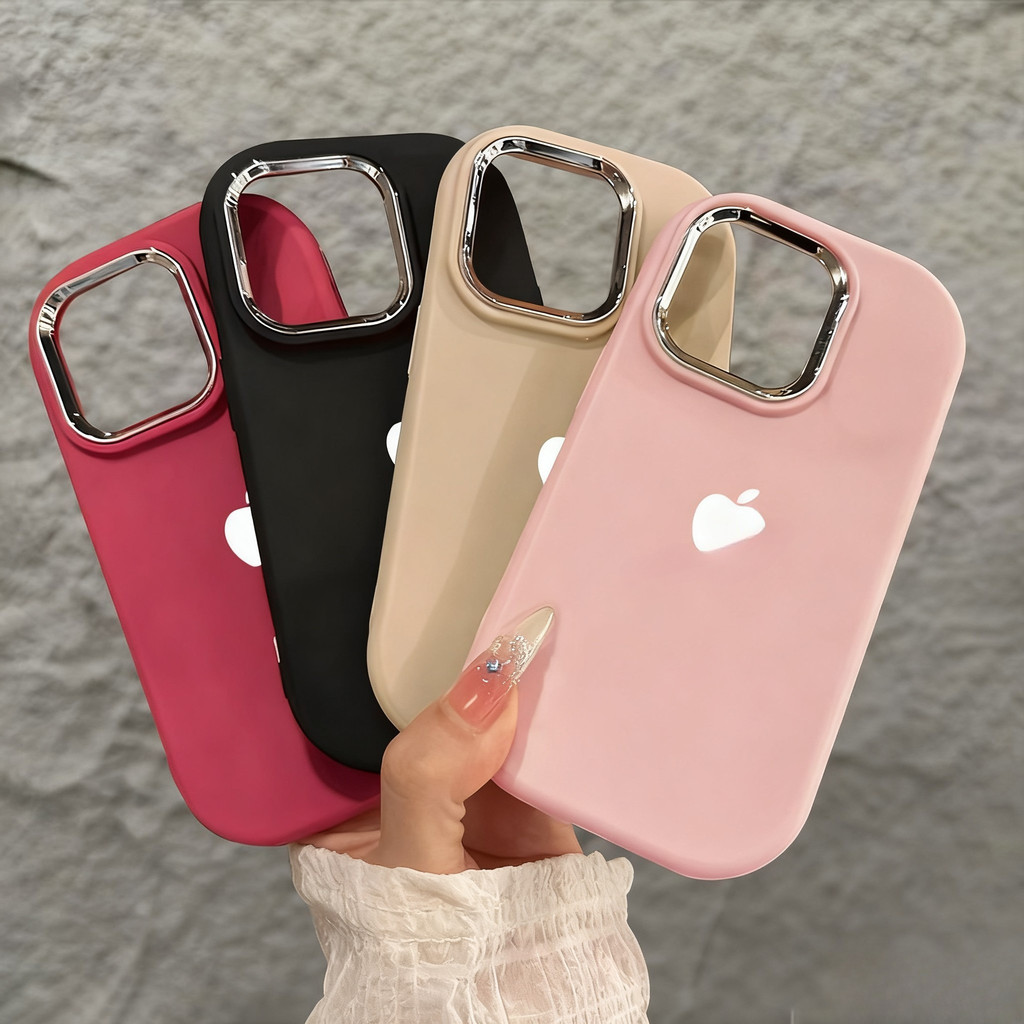 Jual Elok.CaseCasing Silikon Lembut Putih Logo Apple Sederhana Cocok ...