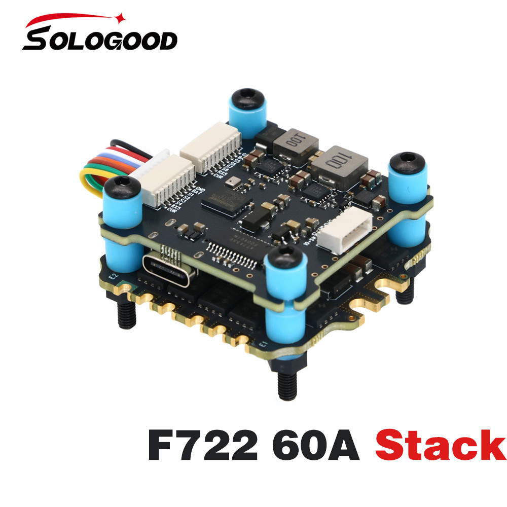 Jual SoloGood F722 60A Stack ICM42688P F722 Flight Controller BLHELI_S 60A 4in1 ESC 30.5X30.5mm ...