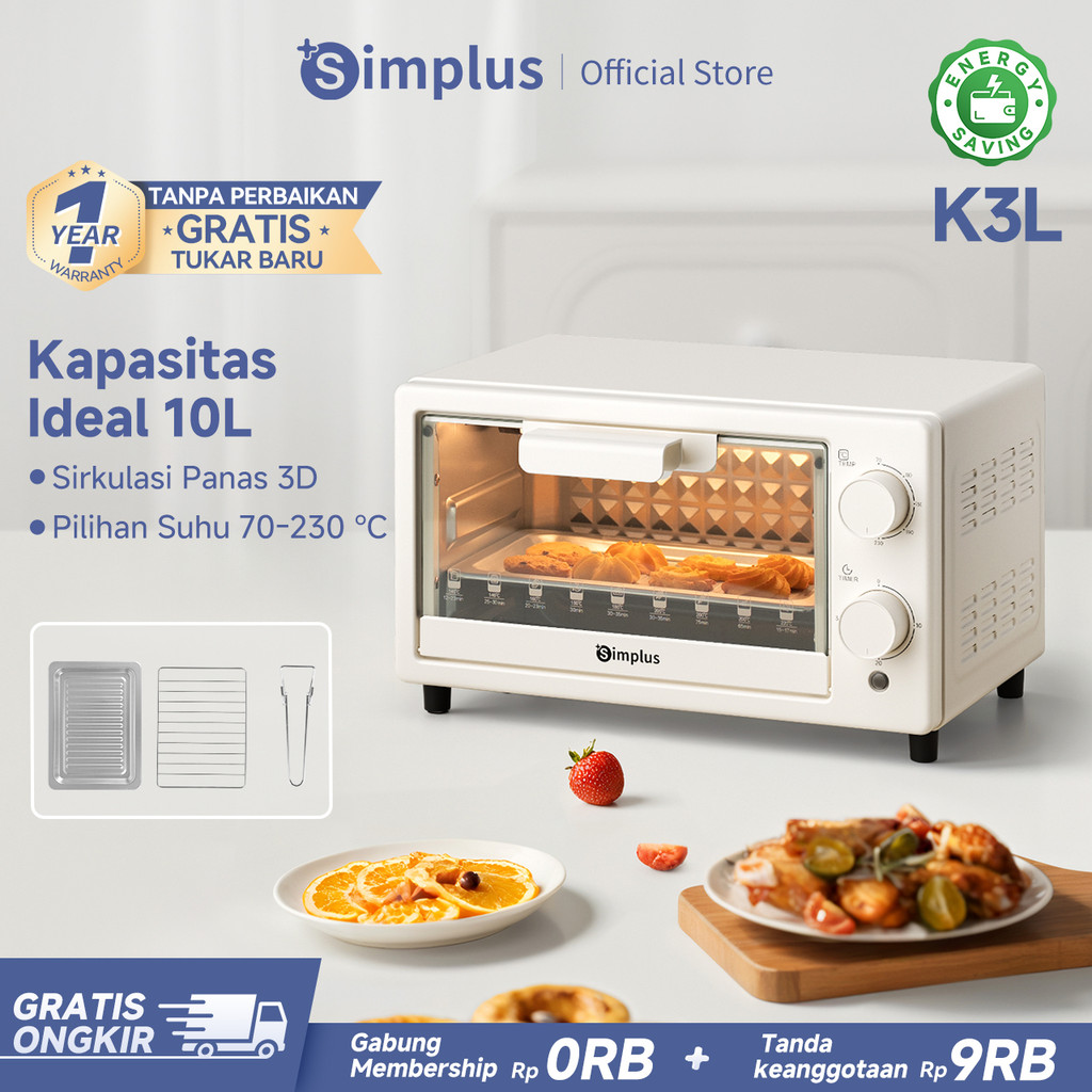 Jual Simplus Oven Elektrik 400W Kapasitas 10L Multifungsi Pemanasan Cepat Ukuran Mini Ringkas ...