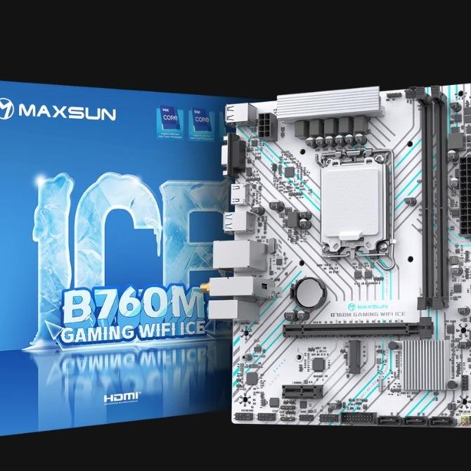 Jual MAXSUN B760M GAMING WIFI ICE LGA 1700 MOTHERBOARD | Shopee Indonesia