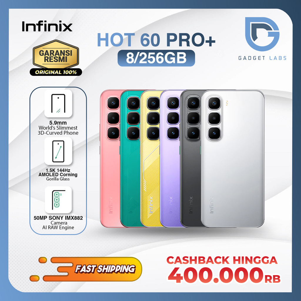 Jual INFINIX HOT 60 PRO+ (8/256gb) 6.78 inch 1.5k AMOLED - 50MP - 5160 ...