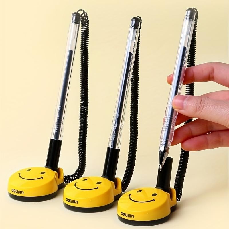 Jual 1 Powerful Desk Pen Fixed Signature Pen Cute Smile Service Counter ...