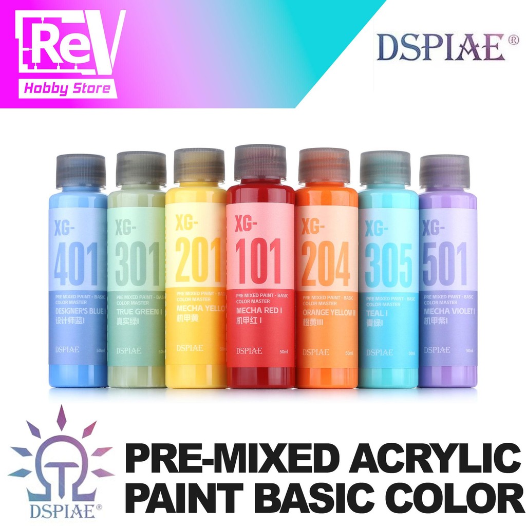 Jual DSPIAE ACRYLIC PAINT XG001 - XG204 PRE THINNED WATER BASED MODEL ...