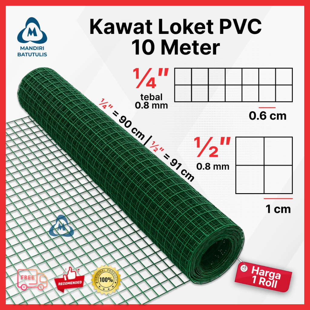 Jual jayya - Kawat Loket 1/2" 1/4" Hijau / Kawat RAM Ayakan Kandang ...