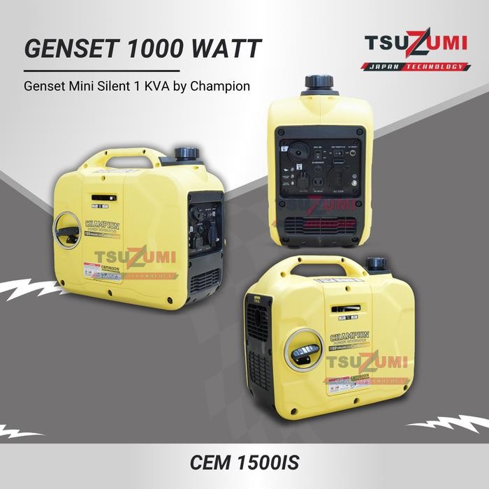 Jual Genset Silent 1000 Watt Champion Silent Inverter CEM 1500IS ...