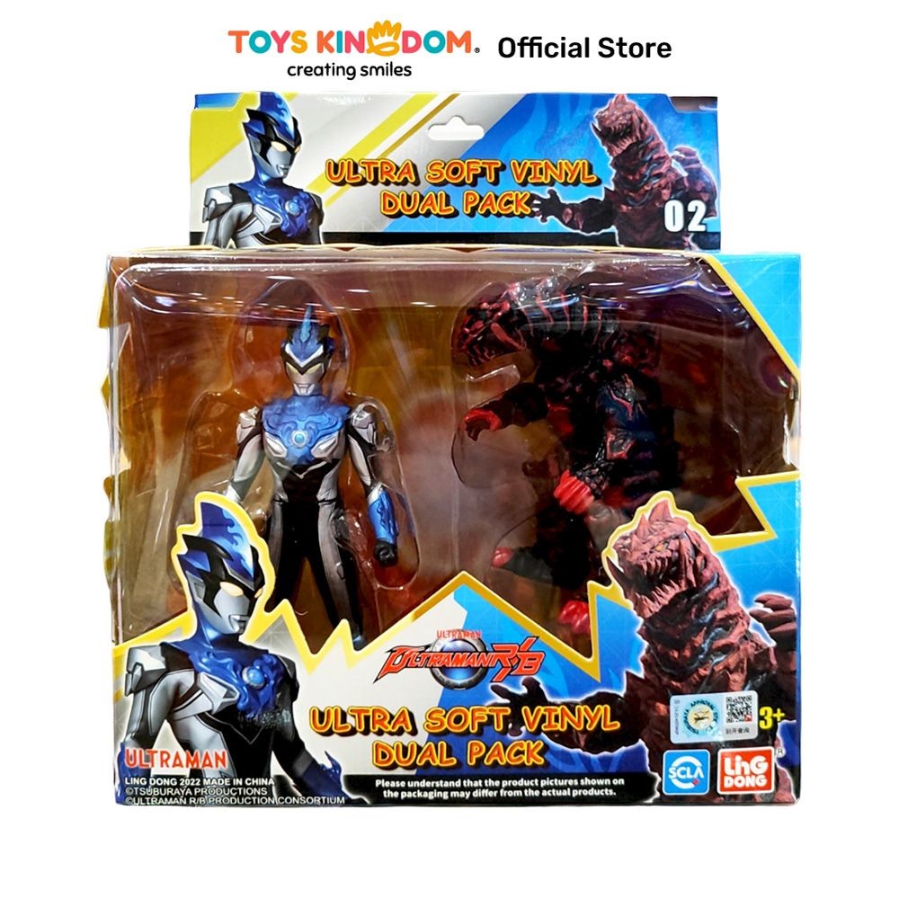 Jual Toys Kingdom Ultraman Set Action Figure Blu & Grigio Pawn Dual ...