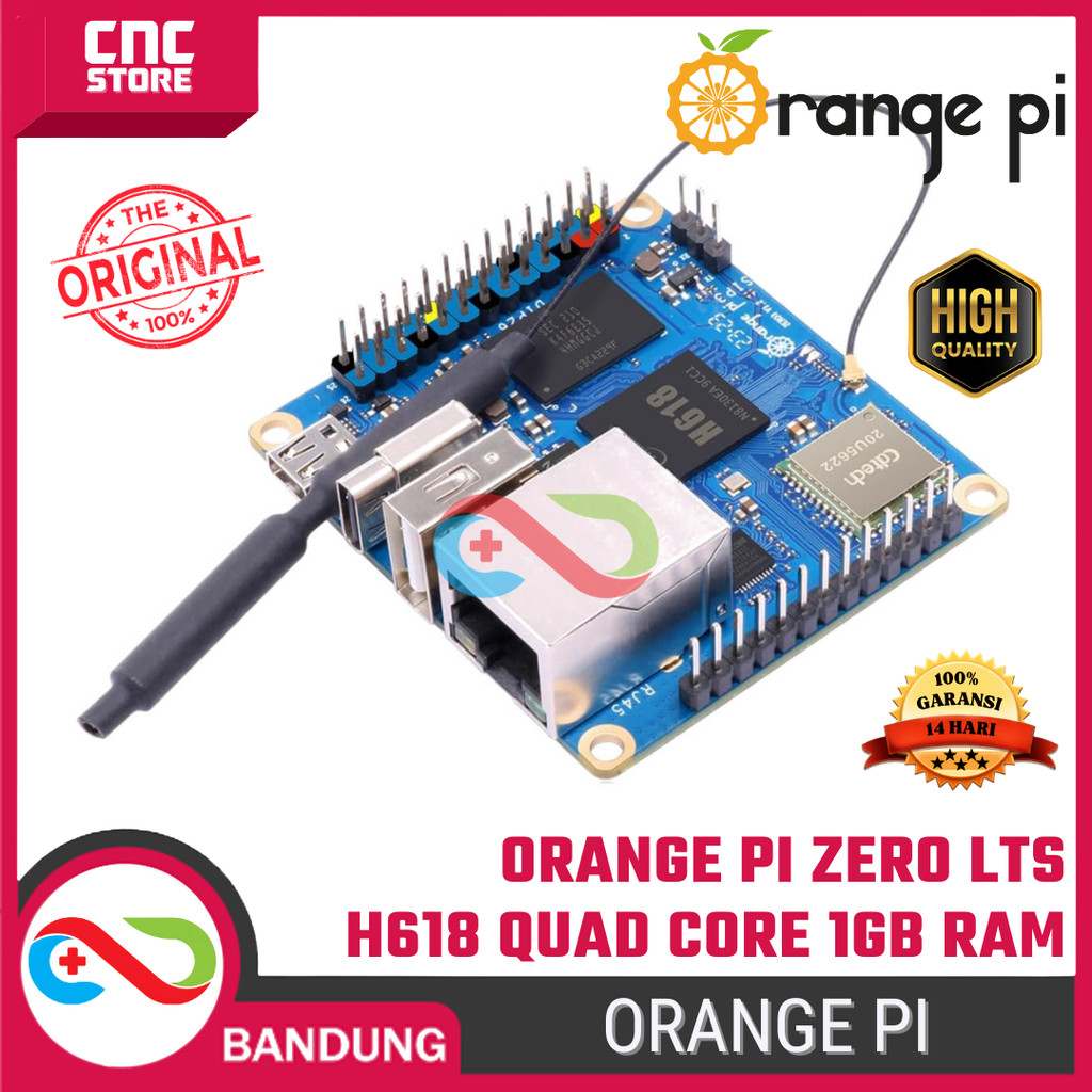 Jual Orange Pi Zero LTS 1GB RAM H618 – Quad Core Mini PC Development Board Linux Android ...