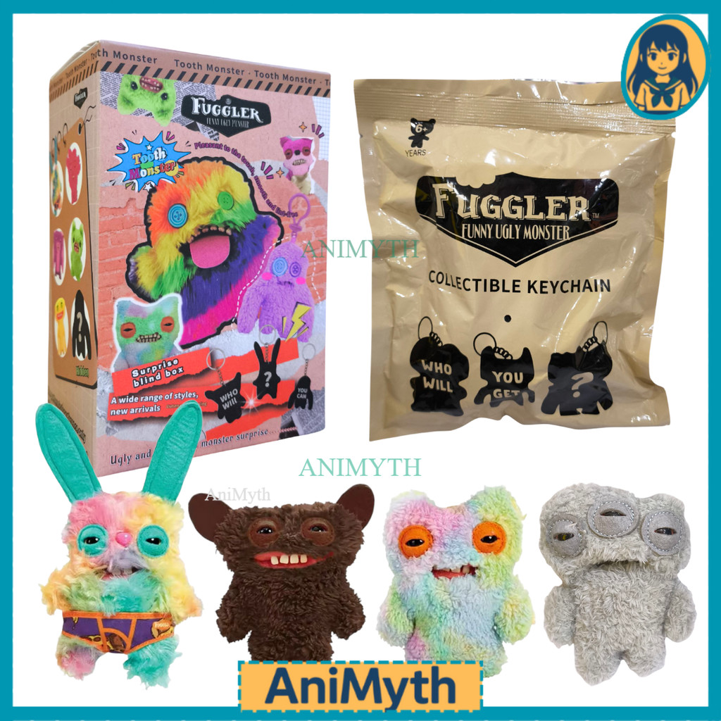 Jual Blind Box Boneka Fuggler Plush Funny Ugly Monster Munch Keyring ...