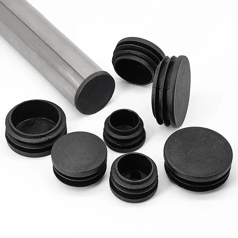 Jual Black Round Plastic Blanking End Cap Tube Pipe Inserts Plug Bung ...