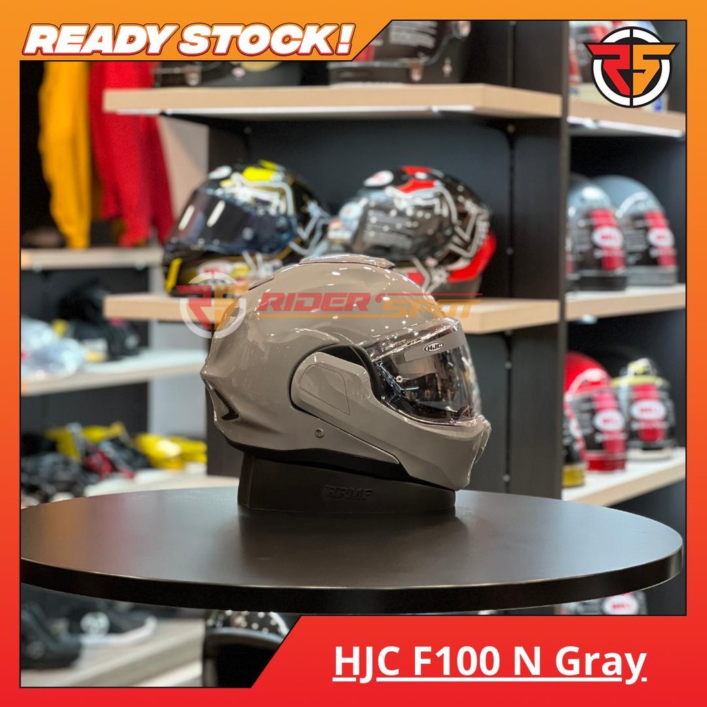 Jual Helm HJC F100 N Gray Fullface Modular Helmet Original | Shopee ...