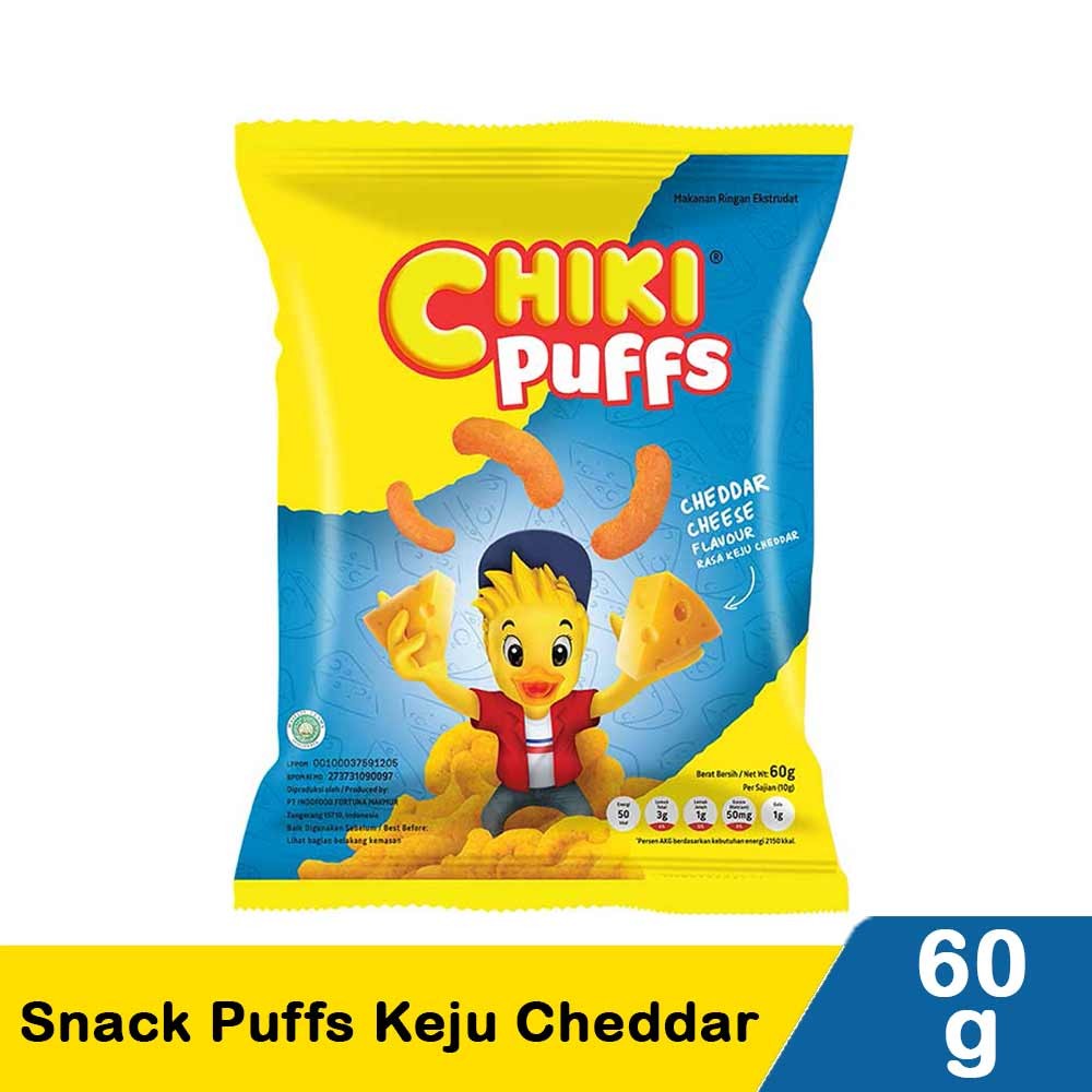 Jual CHIKI SNACK PUFFS CHEDDAR CHEESE 60g | Shopee Indonesia
