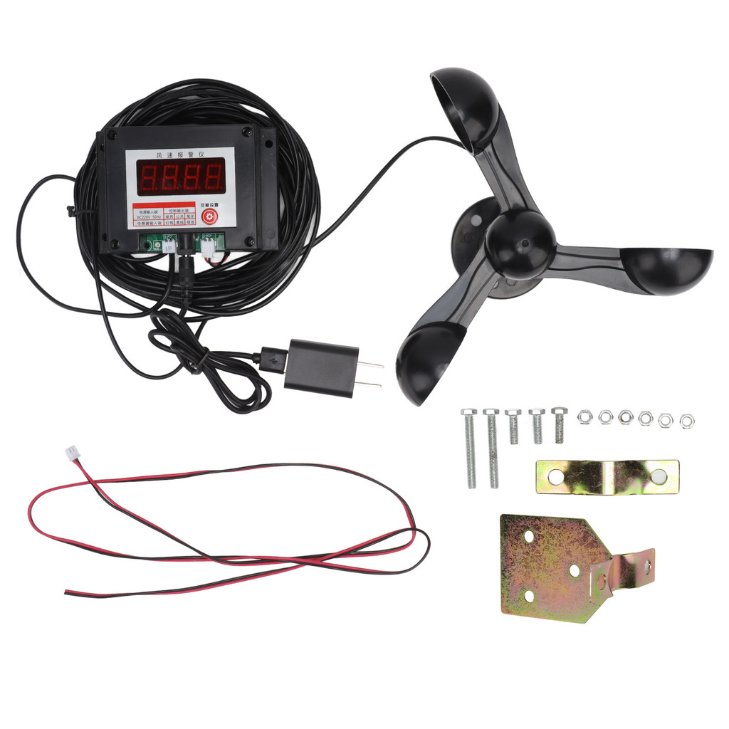 Jual 3 Fan Blades Tower Crane Intelligent Alarm Anemometer High ...