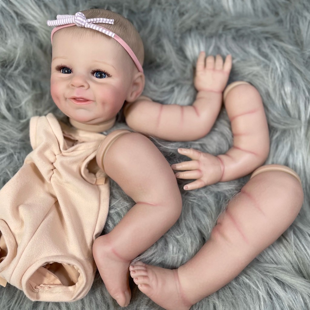 Jual 21 In Painted Reborn Doll Kit Shaya With Blue Eyes and Eyelashes ...