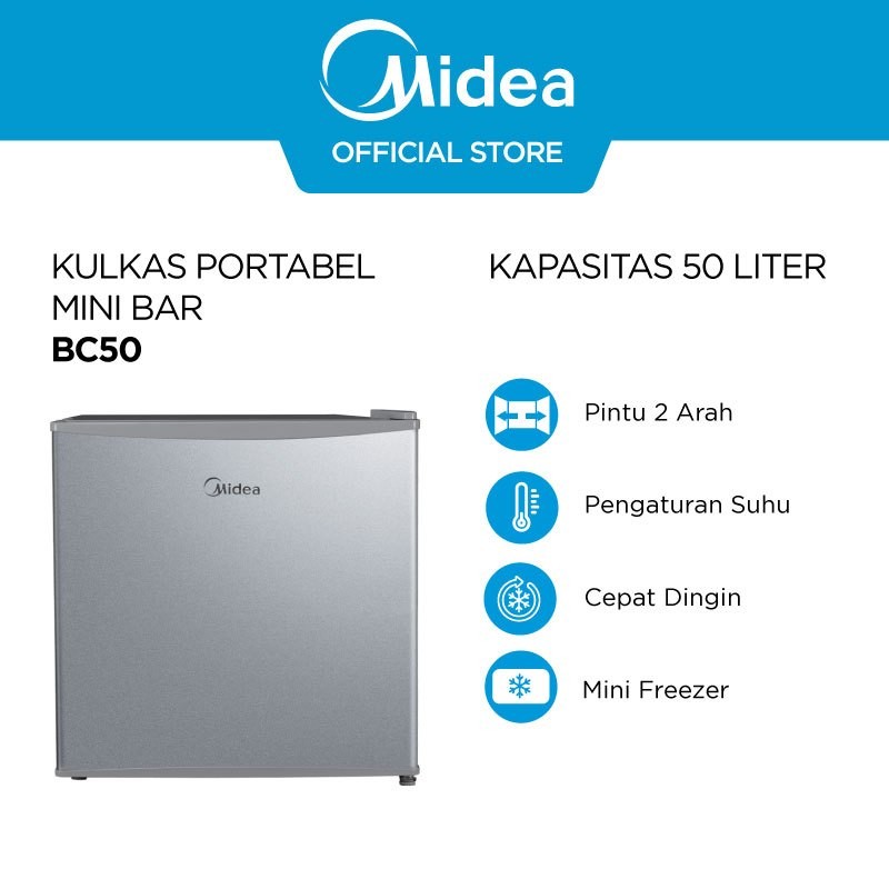 Jual Midea Kulkas Mini Bar Portabel 50 Liter Untuk Kamar Kos Kantor ...