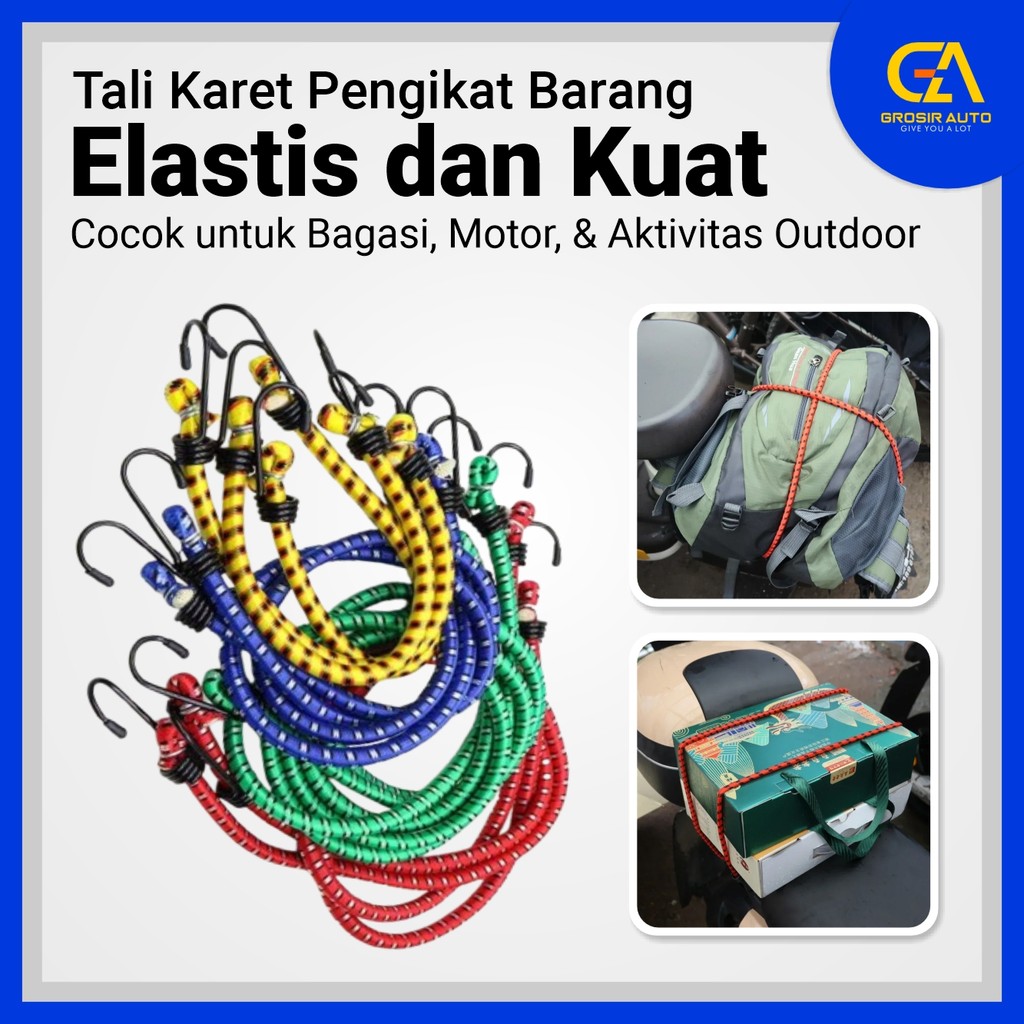 Jual Tali Ikat Karet Motor Pengikat Barang 1 Meter Elastis Serbaguna ...