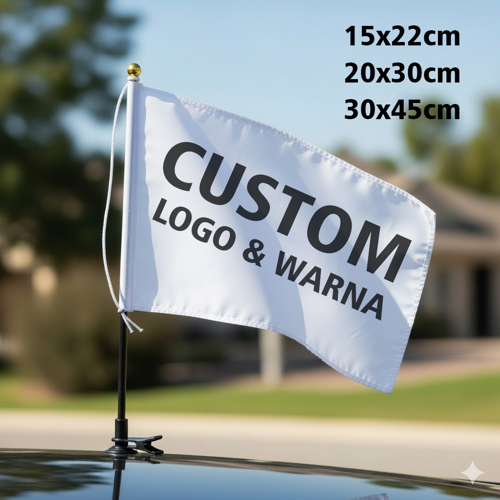 Jual Bendera Mobil Custom, Komunitas, Club mobil, Satin Peles, Ukuran ...