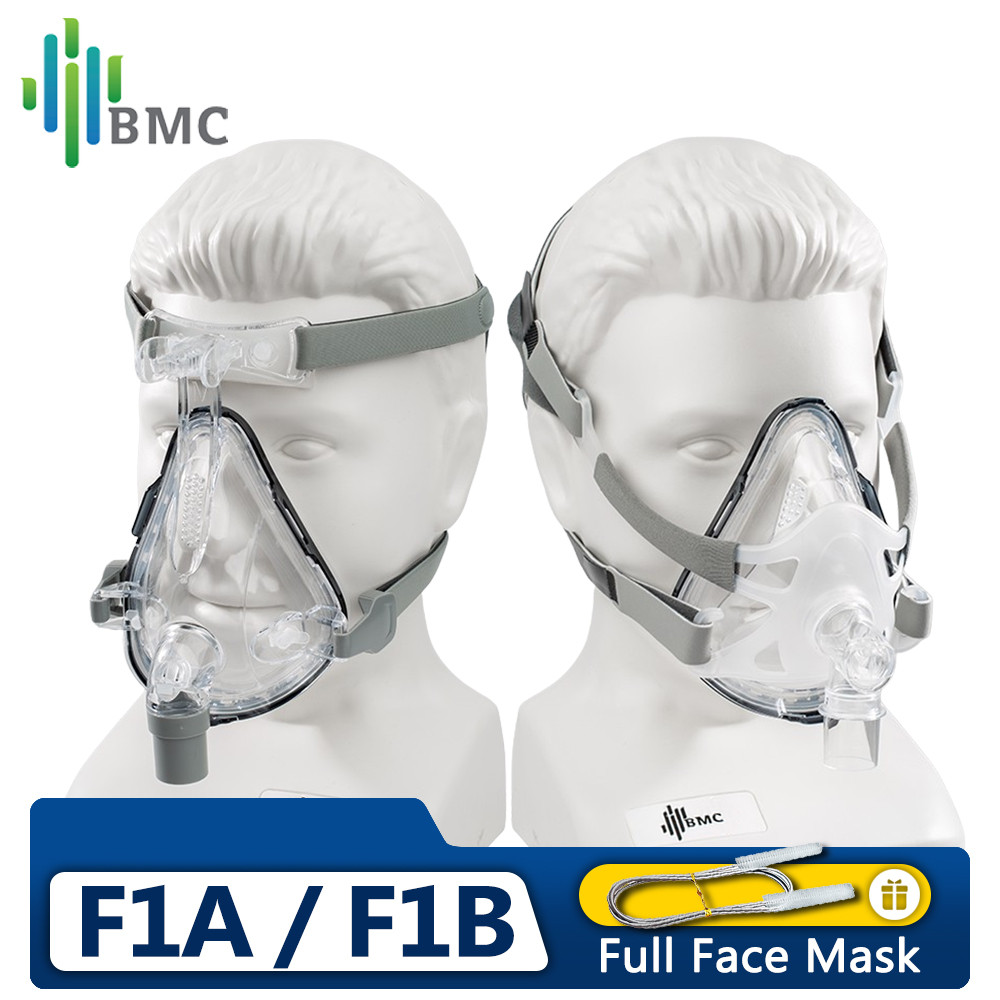 Jual BMC Original F1A/F1B CPAP Mask Full Face Mask With Headgear For ...