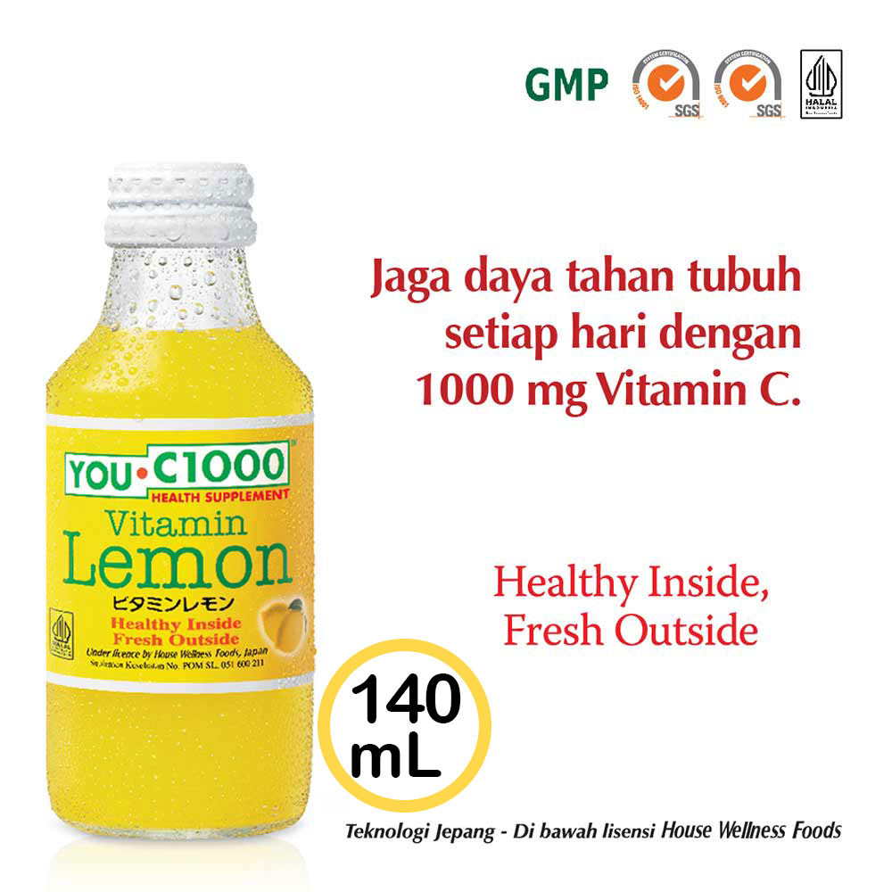 Jual YOU C1000 HEALTH DRINK VITAMIN LEMON 140mL | Shopee Indonesia