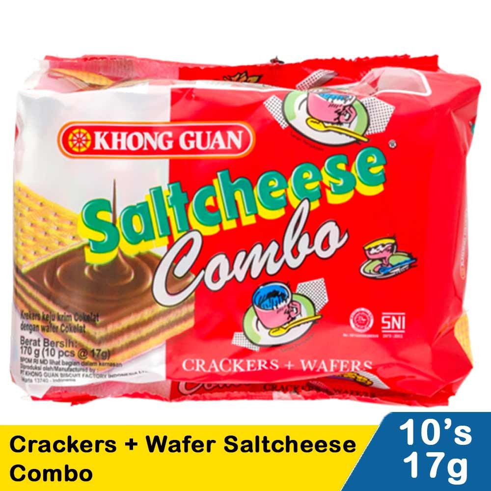 Jual KHONG GUAN CRACKERS+WAFER SALTCHEESE COMBO 10X17g | Shopee Indonesia